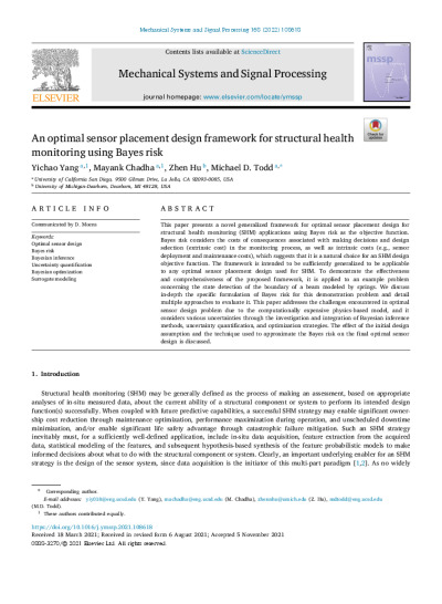 An optimal sensor placement design framework for SHM using Bayes risk
