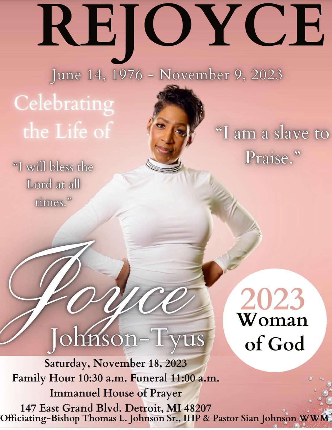 Celebrating the Life of Joyce Johnson-Tyus | PDF to Flipbook