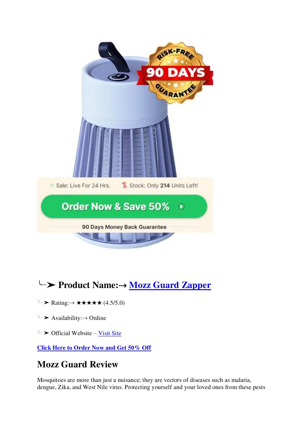 Mozz Guard Reviews (Critical Customer Warning) 2024 Alert By Expert ...