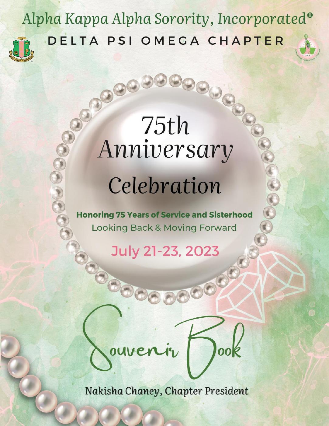 AKA Delta Psi Omega Chapter 75th Anniversary Souvenir Book | PDF to ...