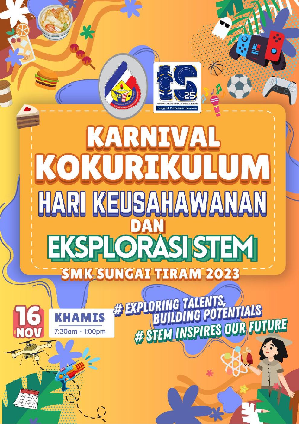 Buku Program Karnival Kokurikulum, Hari Keusahawanan & Eksplorasi STEM 2023 | PDF to Flipbook