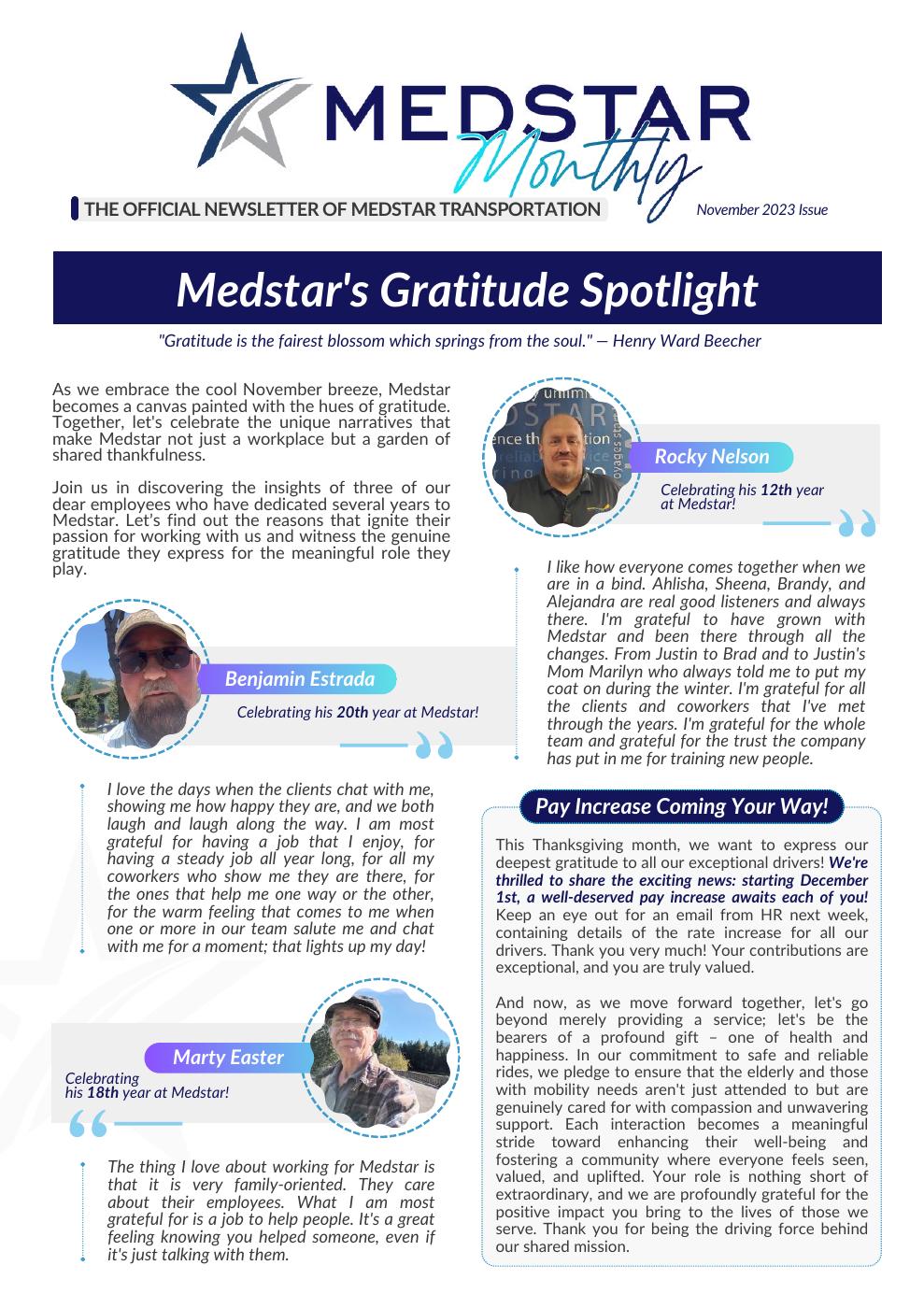 Medstar Newsletter - November 2023 | PDF to Flipbook