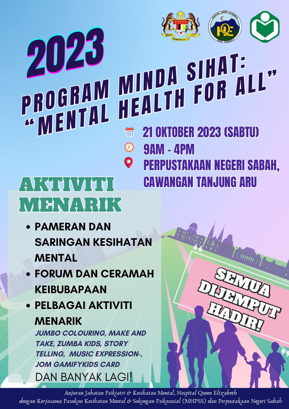 PROGRAM MINDA SIHAT-MENTAL HEALTH FOR ALL | PDF to Flipbook