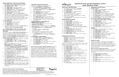 EasyTouch Quick Reference Guide (English)