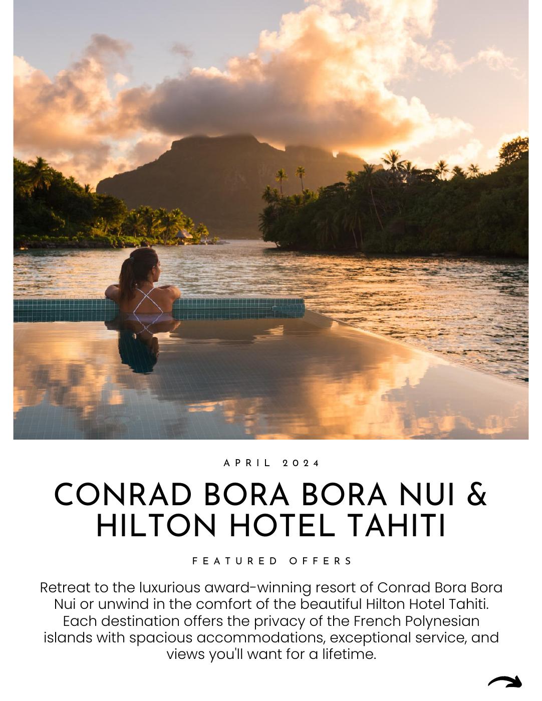 Conrad Bora Bora & Hotel Tahiti POM Flyer