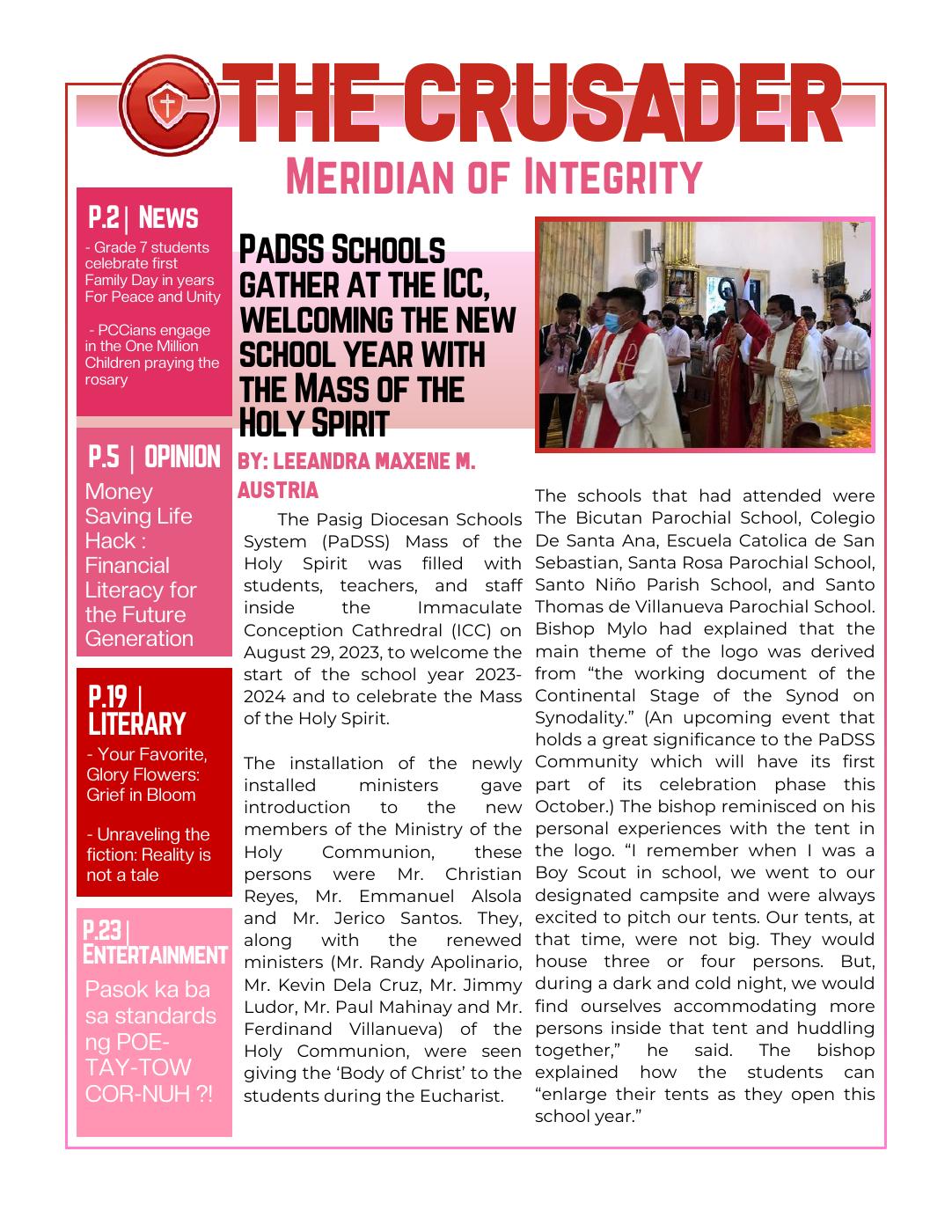 The Crusader First Issue (August - November 2023) | PDF to Flipbook