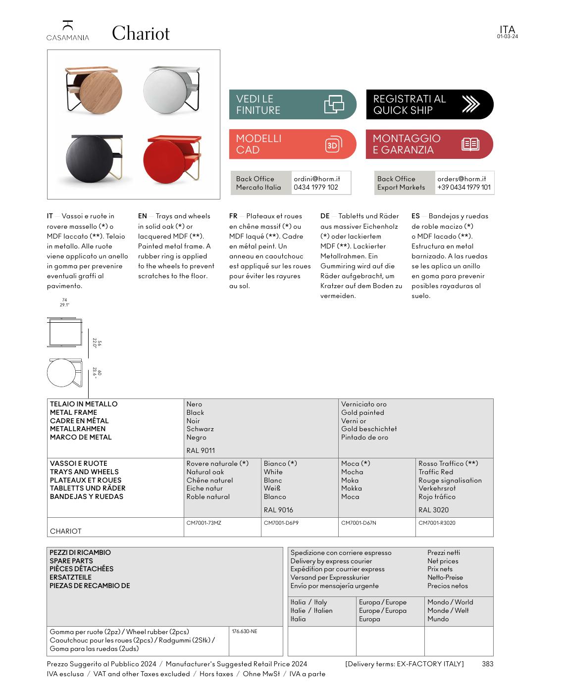 Chariot-Tech Sheet ITA
