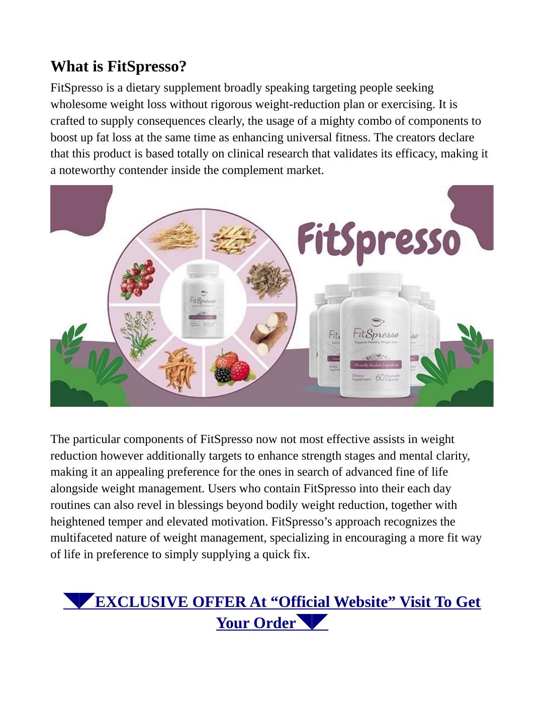 FITSPRESSO - FITSPRESSO SUPPLEMENT - (( MY ADVICE!! )) FITSPRESSO ...