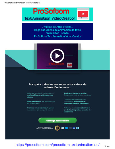 ProSoftom TextAnimation VideoCreator ES