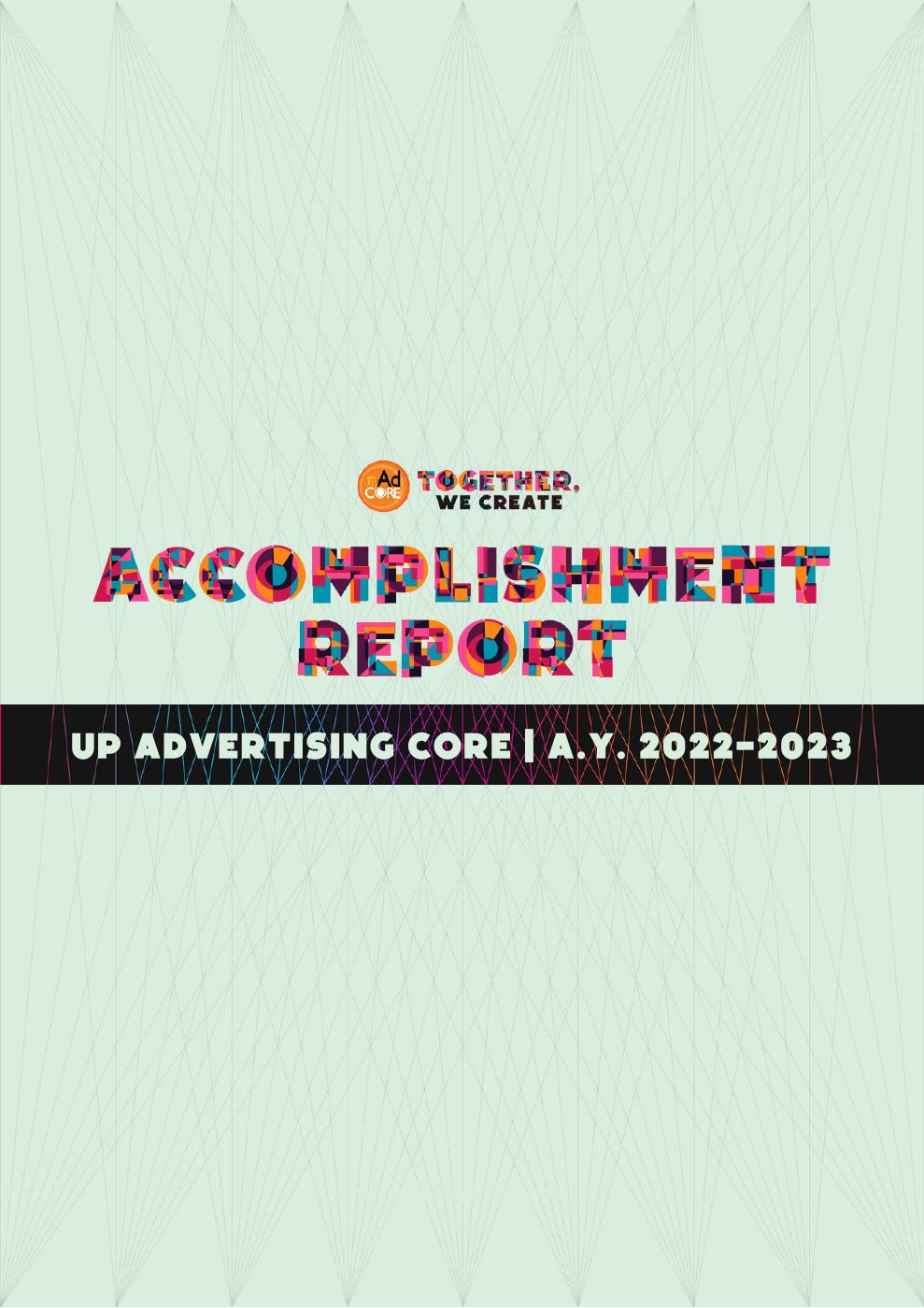 UP Advertising Core Year 17 Accomplishment Report | PDF to Flipbook