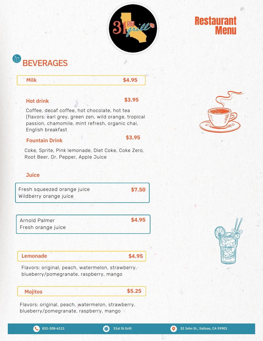 31st Grill Menu | PDF to Flipbook