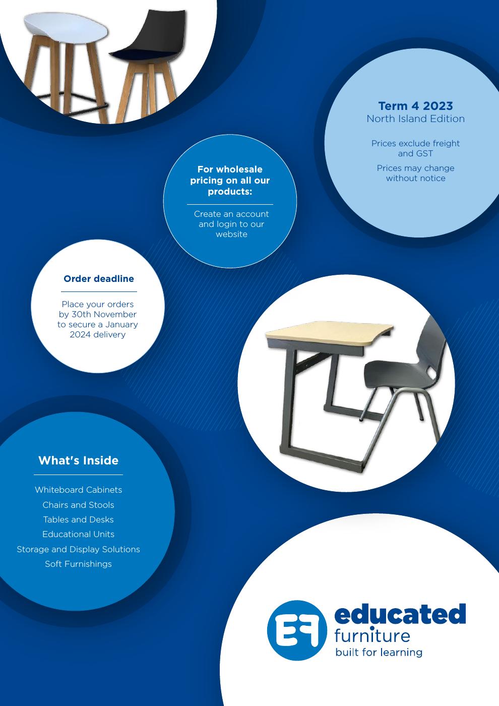 EF Term 4 2023 School Furniture Flyer - North Island