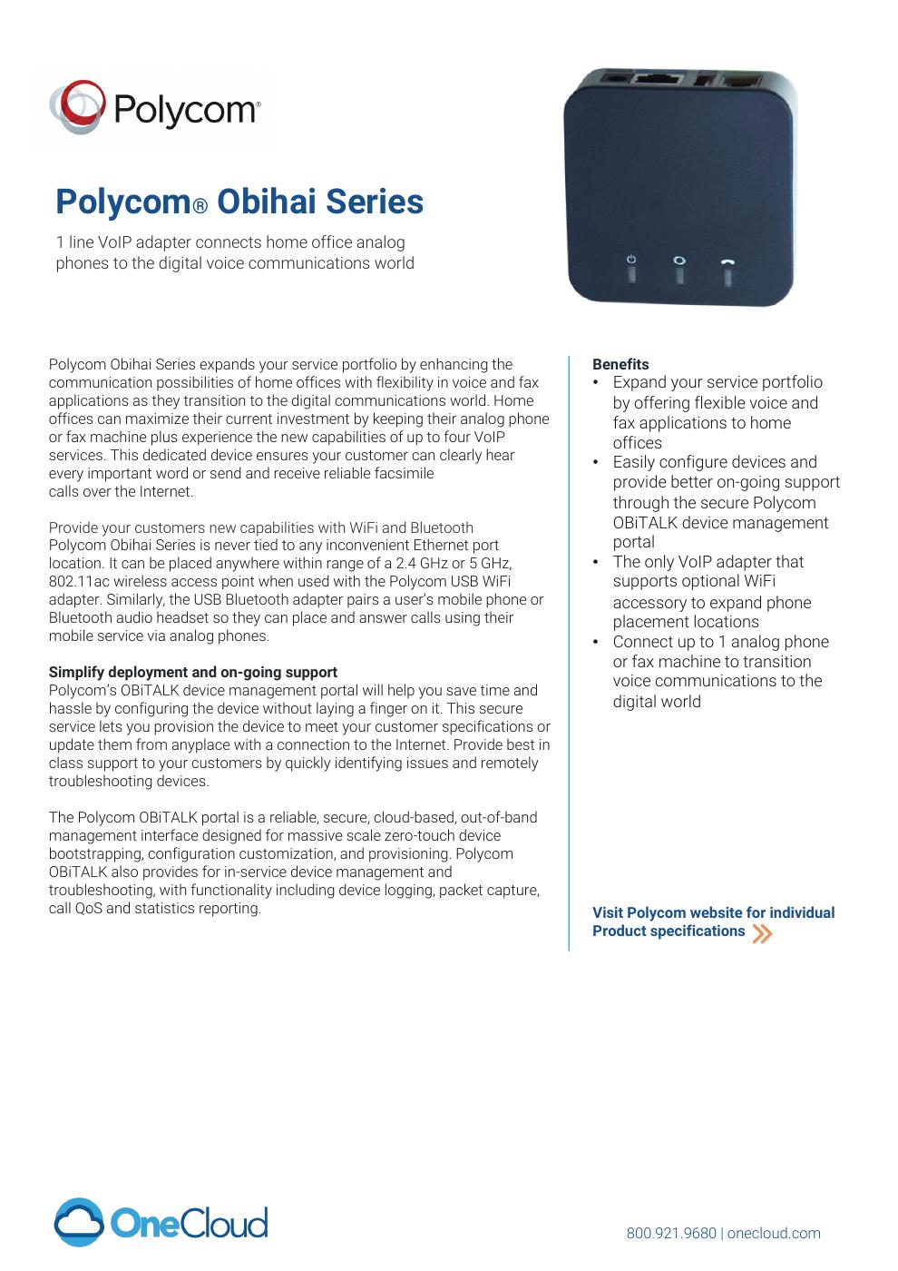 Poly ObiHai Series Data Sheet