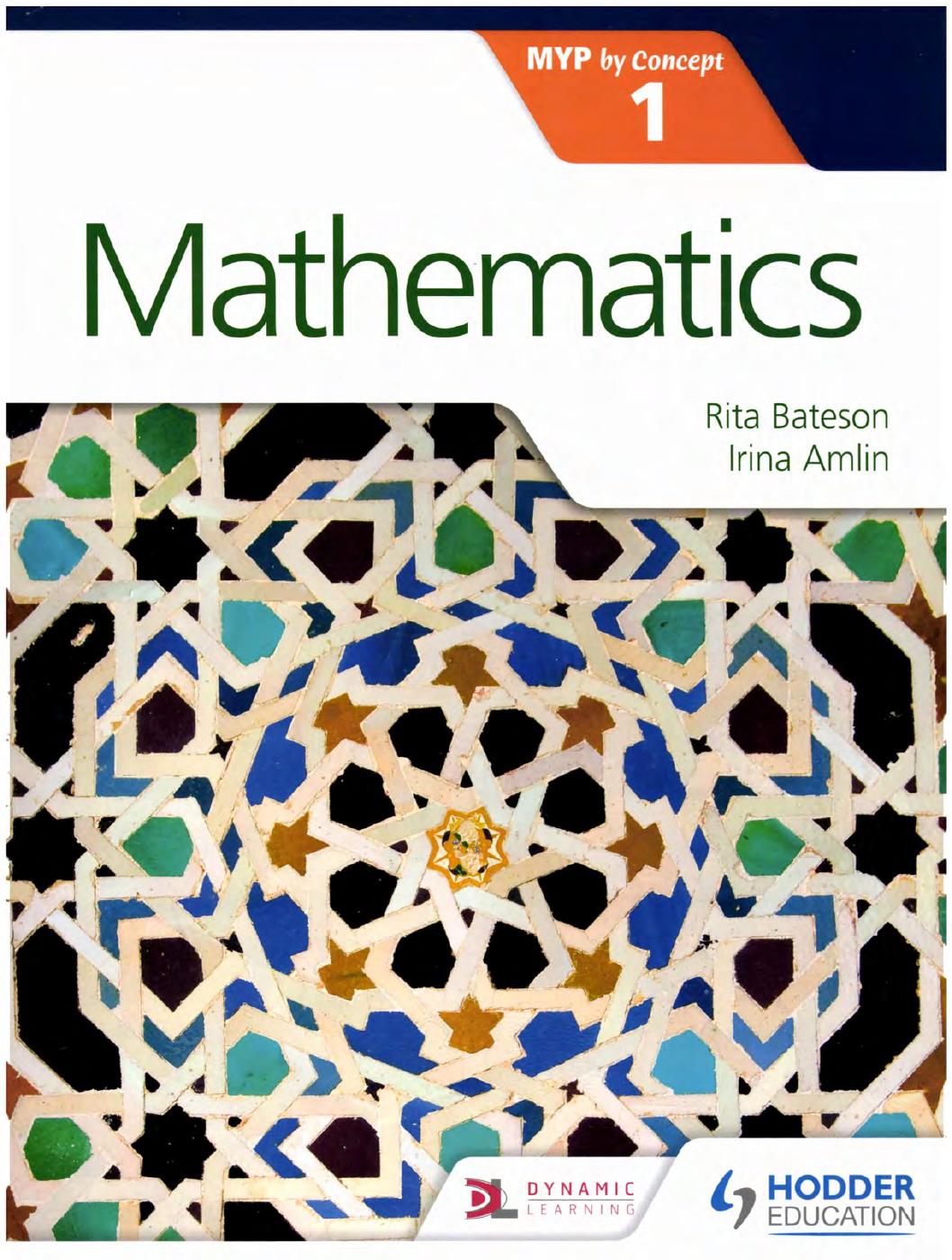 9781471880919 MYP Mathematics 1 by concept