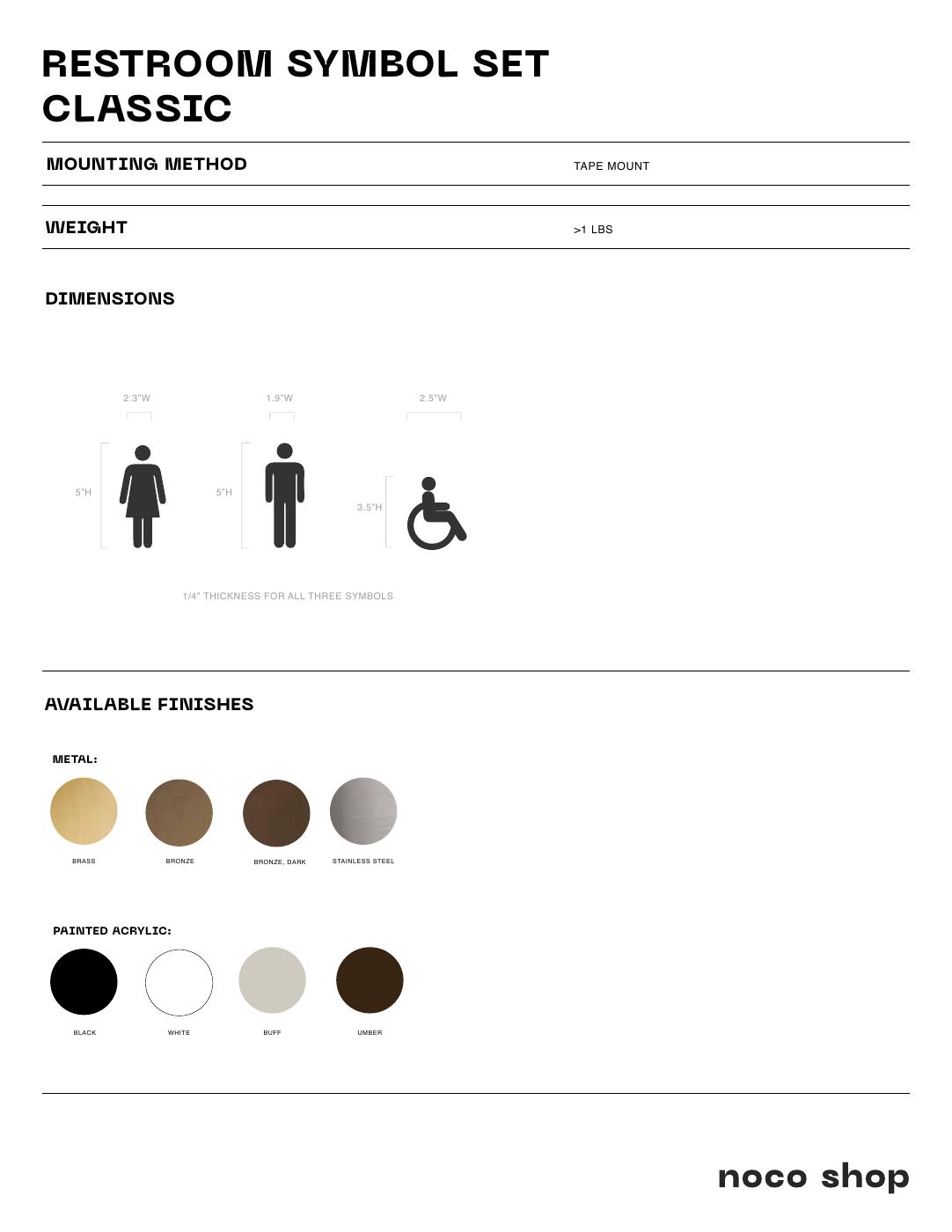 RESTROOM SYMBOL SET - CLASSIC | PDF to Flipbook