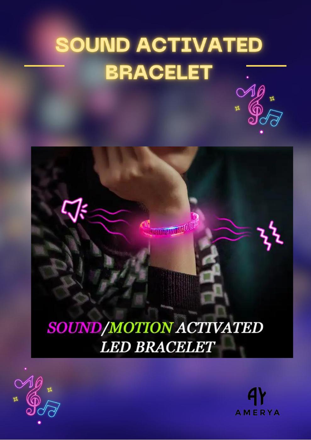 SOUND / MOTION ACTIVATED LED BRACELET | PDF to Flipbook