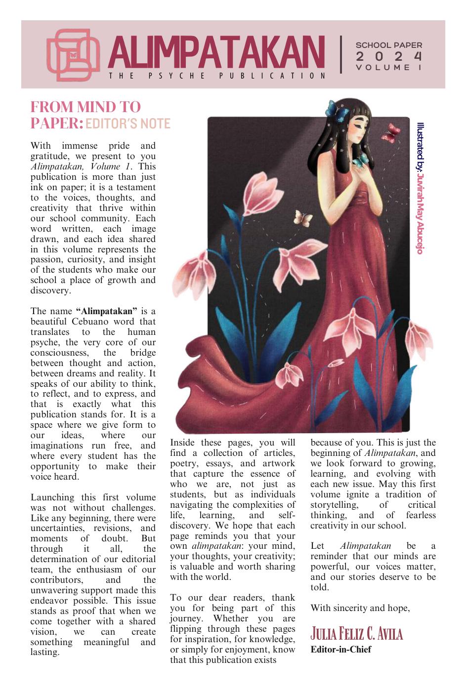 Alimpatakan (School Paper 2024, Volume I) | PDF to Flipbook