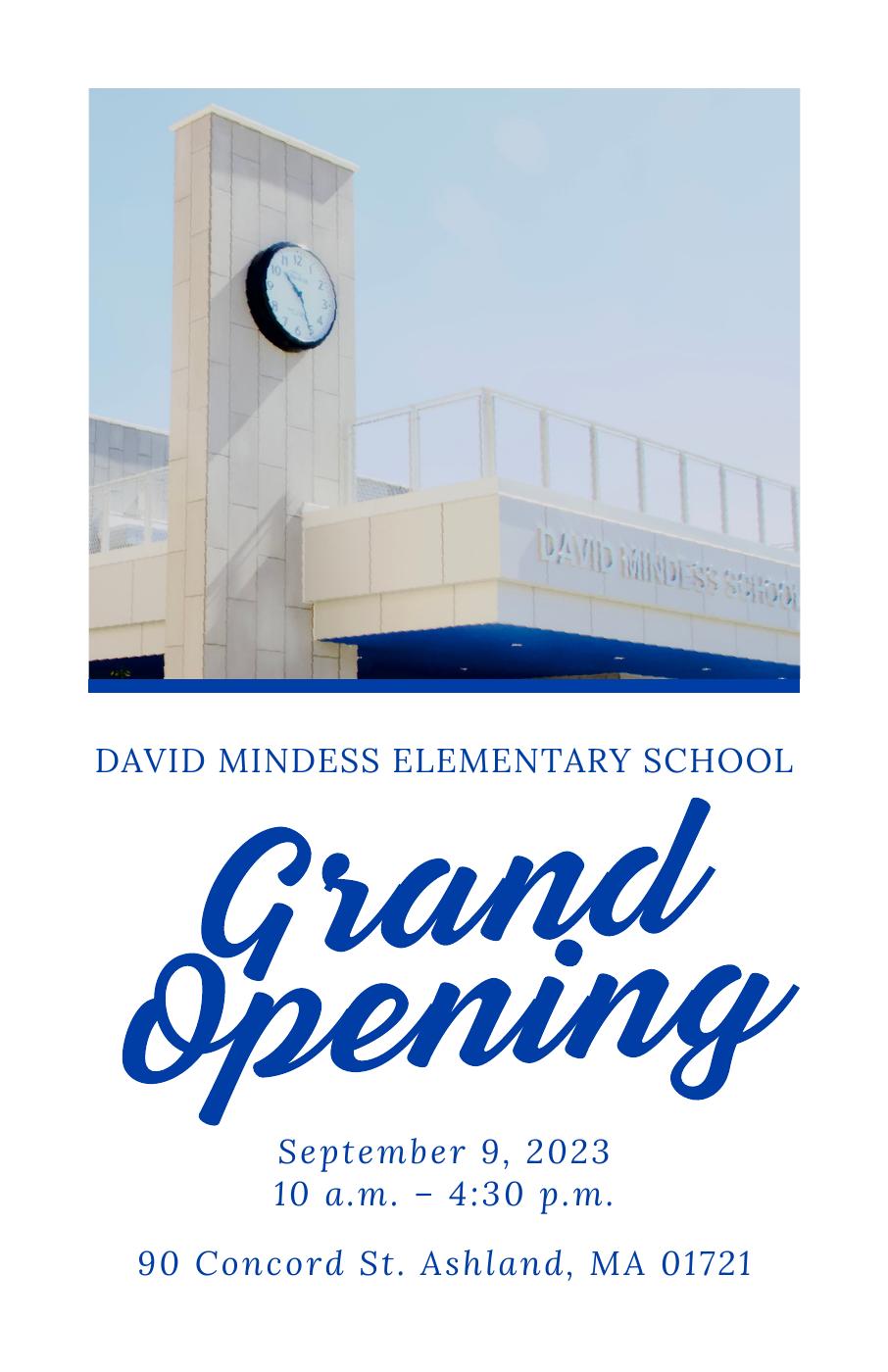 Mindess School Grand Opening Program | PDF to Flipbook