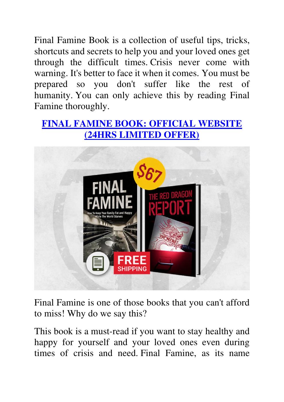 Final Famine Book PDF Free Download