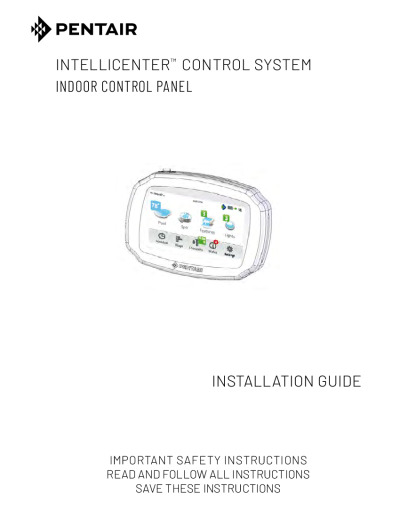 Intellicenter Control System Manual 523229 (English)