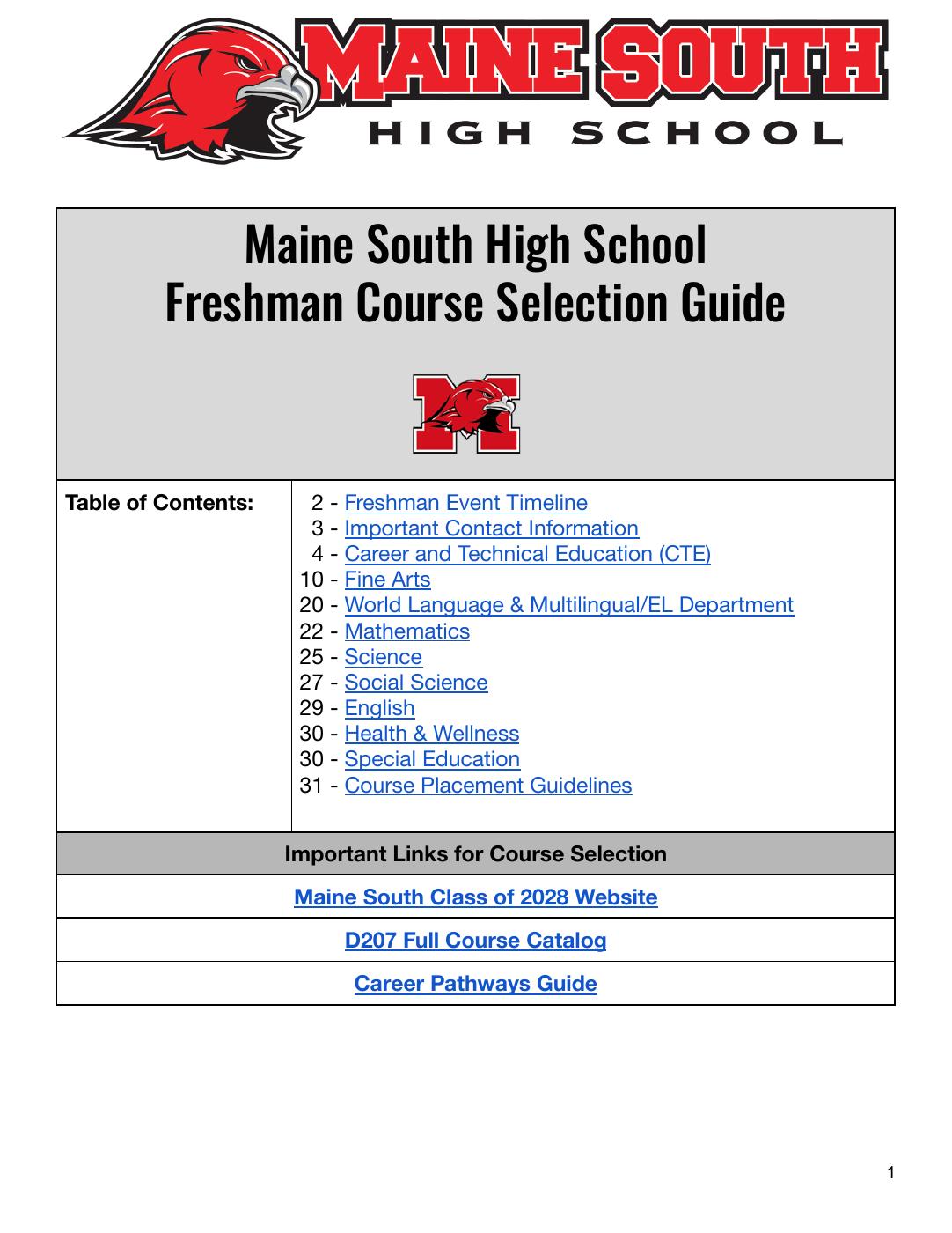 Incoming 9th Grade Course Selection Guide | PDF to Flipbook