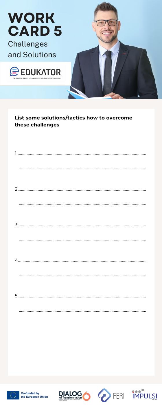 WORK CARD 5: Challenges and Solutions | PDF to Flipbook