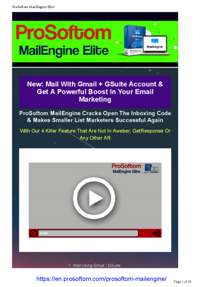 ProSoftom MailEngine Elite