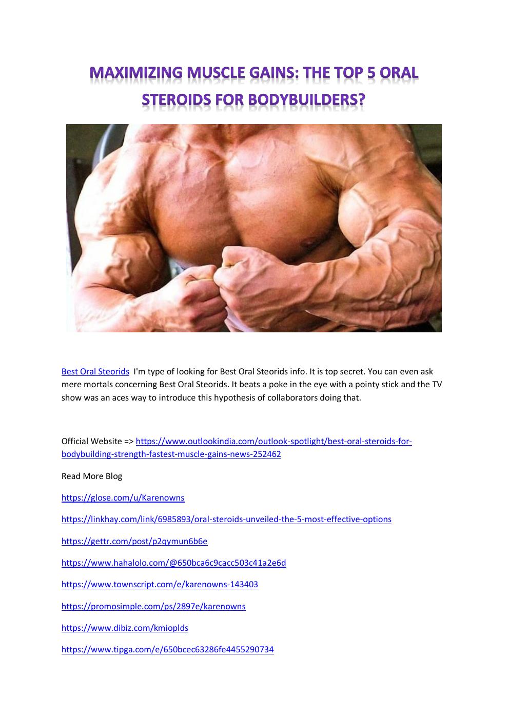 Oral Steroids Unveiled: The 5 Most Effective Options? | PDF to Flipbook
