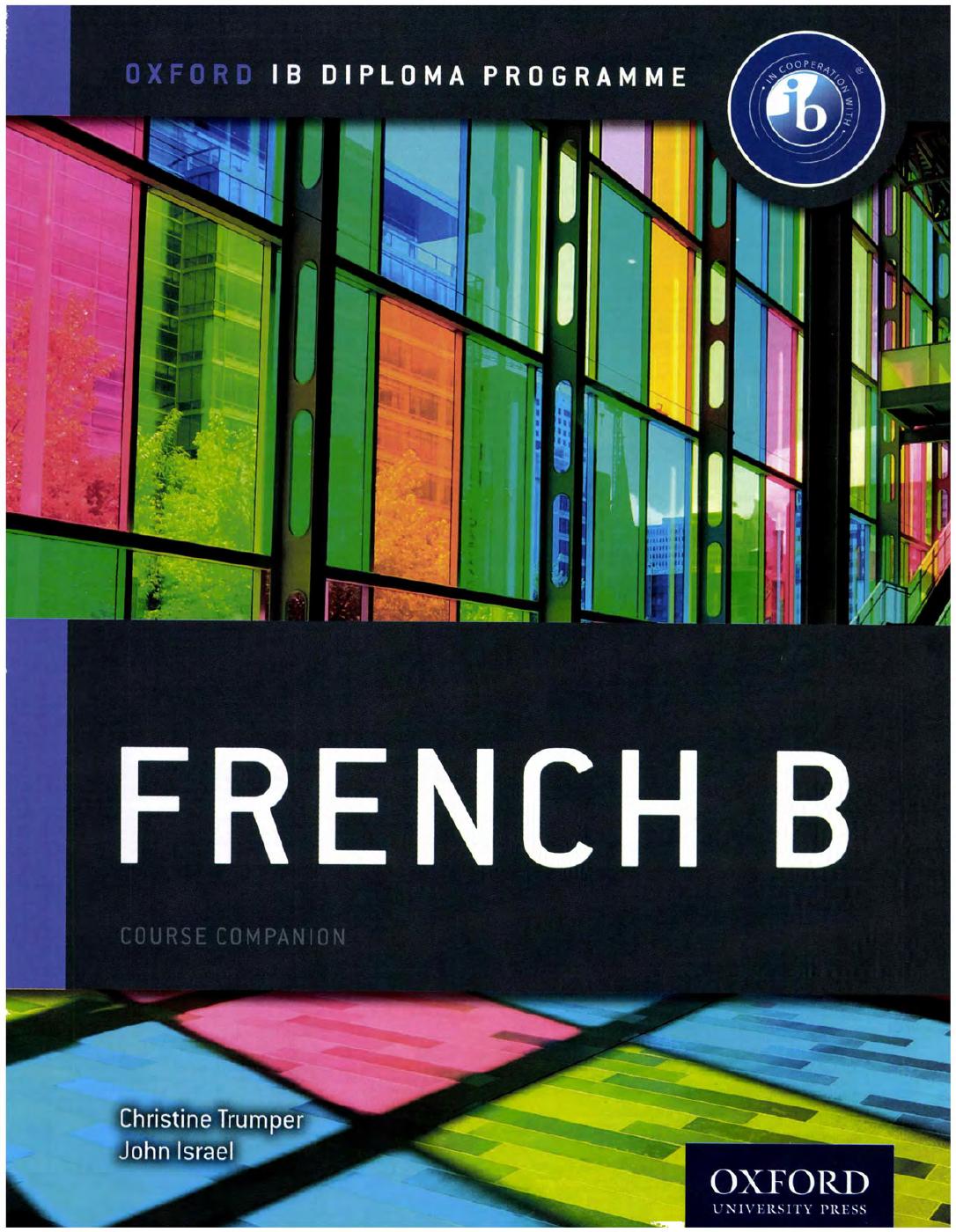 9780198390060 IB French B Course Book Oxford IB Diploma Program