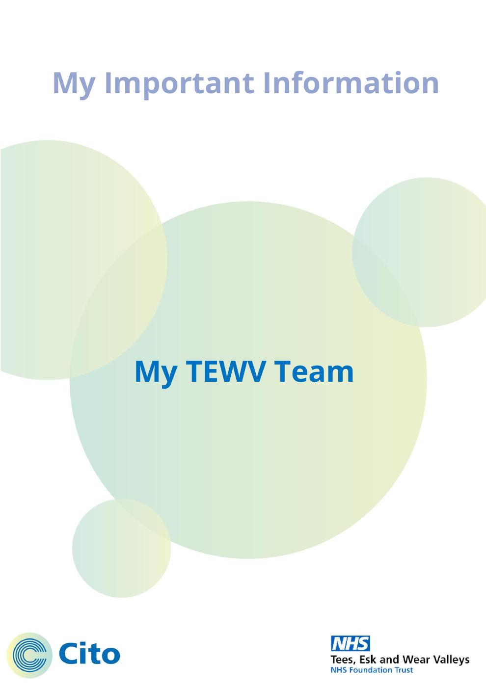 My TEWV Team