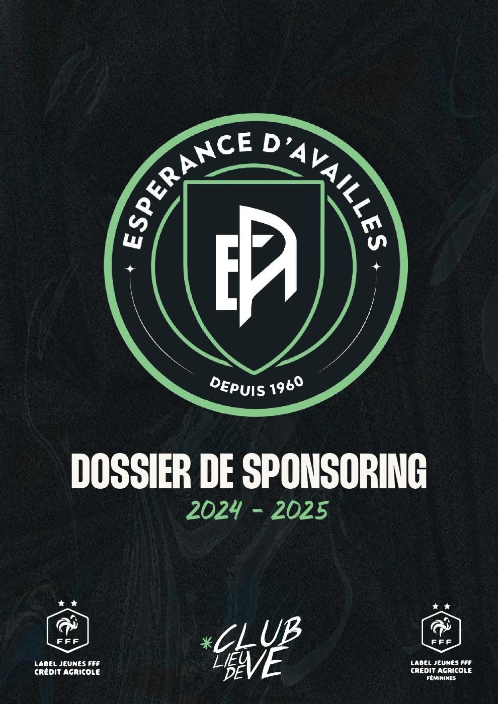Dossier de Sponsoring 2024-2025 | PDF to Flipbook