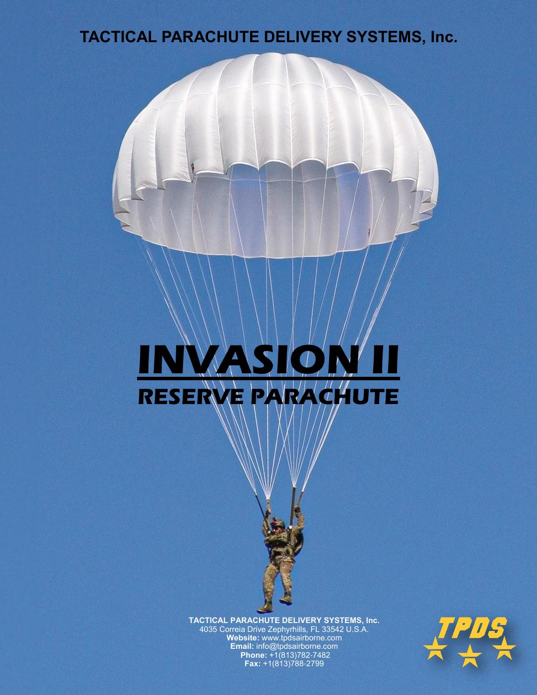 INVASION II RESERVE PARACHUTE