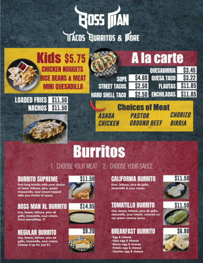 BossMan Tacos MENU | PDF to Flipbook