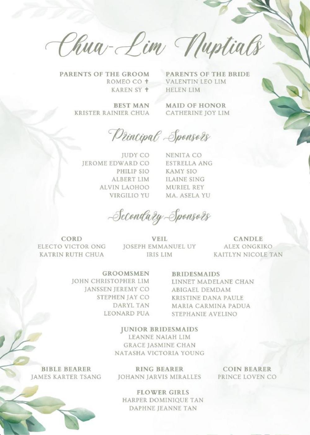 Entourage List | PDF to Flipbook