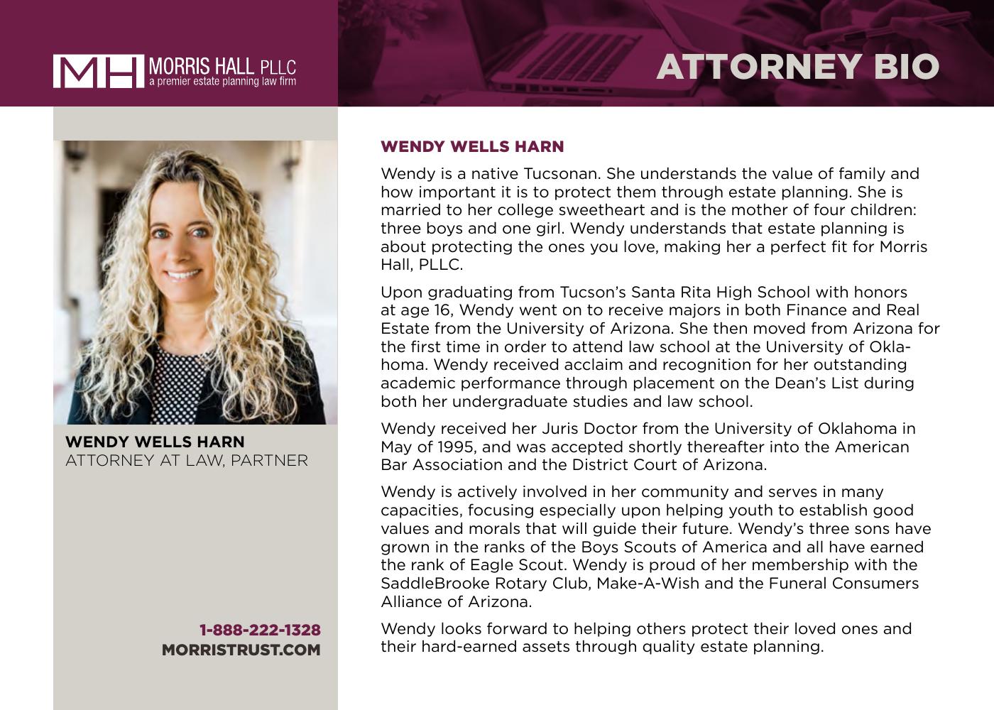 Get to Know Wendy Wells Harn & Morris Hall