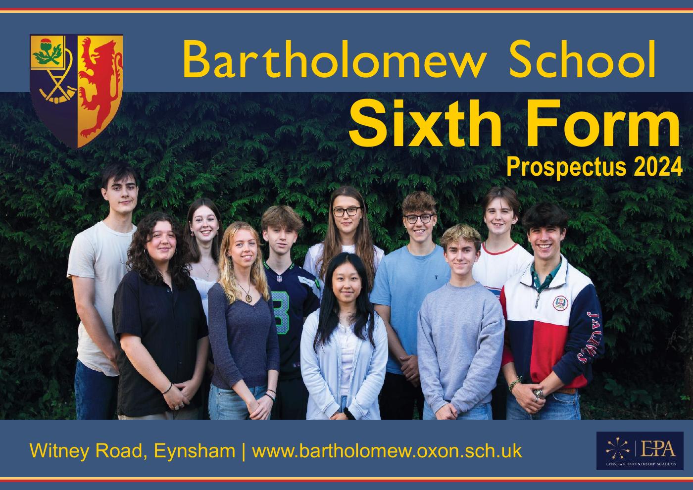 Bartholomew School Sixth Form Prospectus | PDF to Flipbook