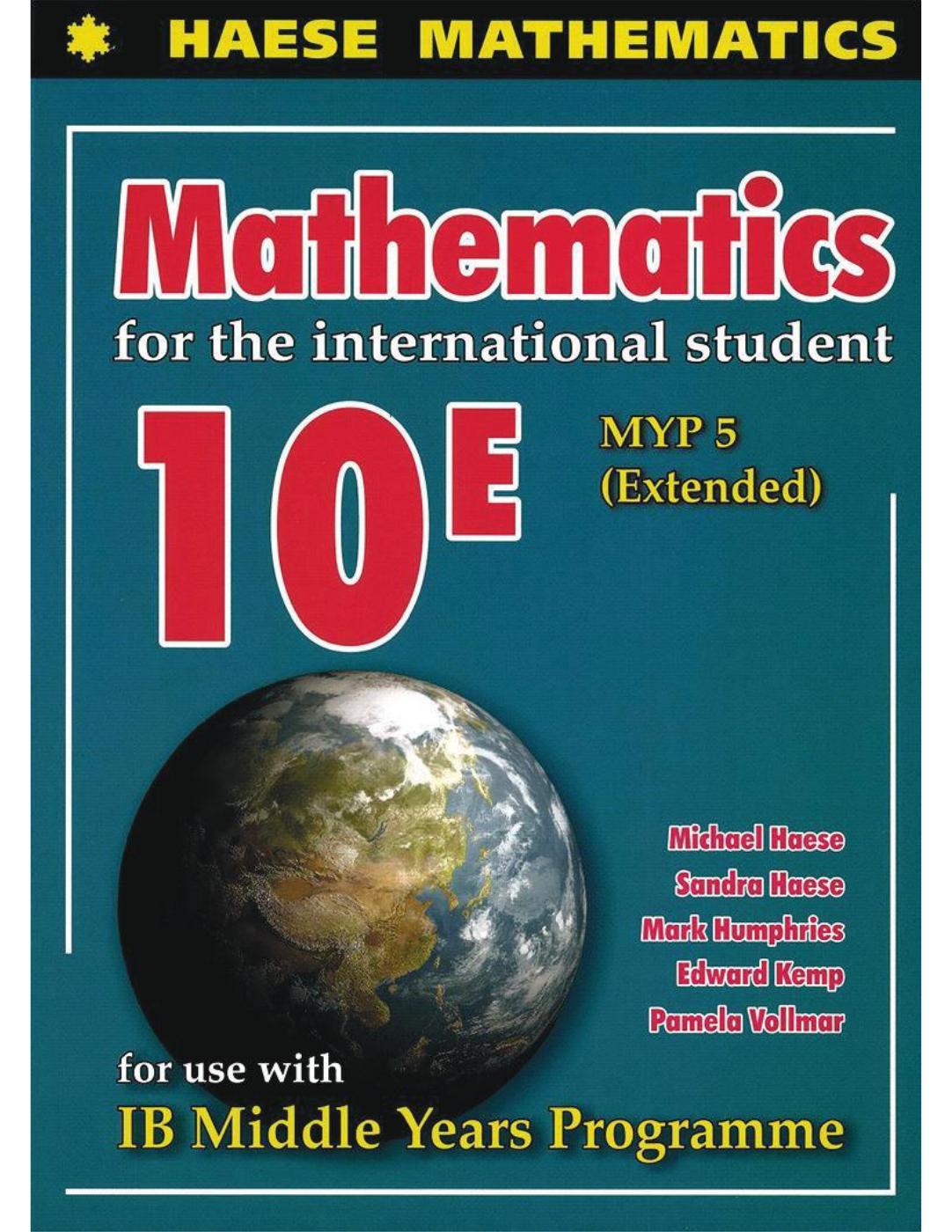 9781921972539 MYP Mathematics 5 10E