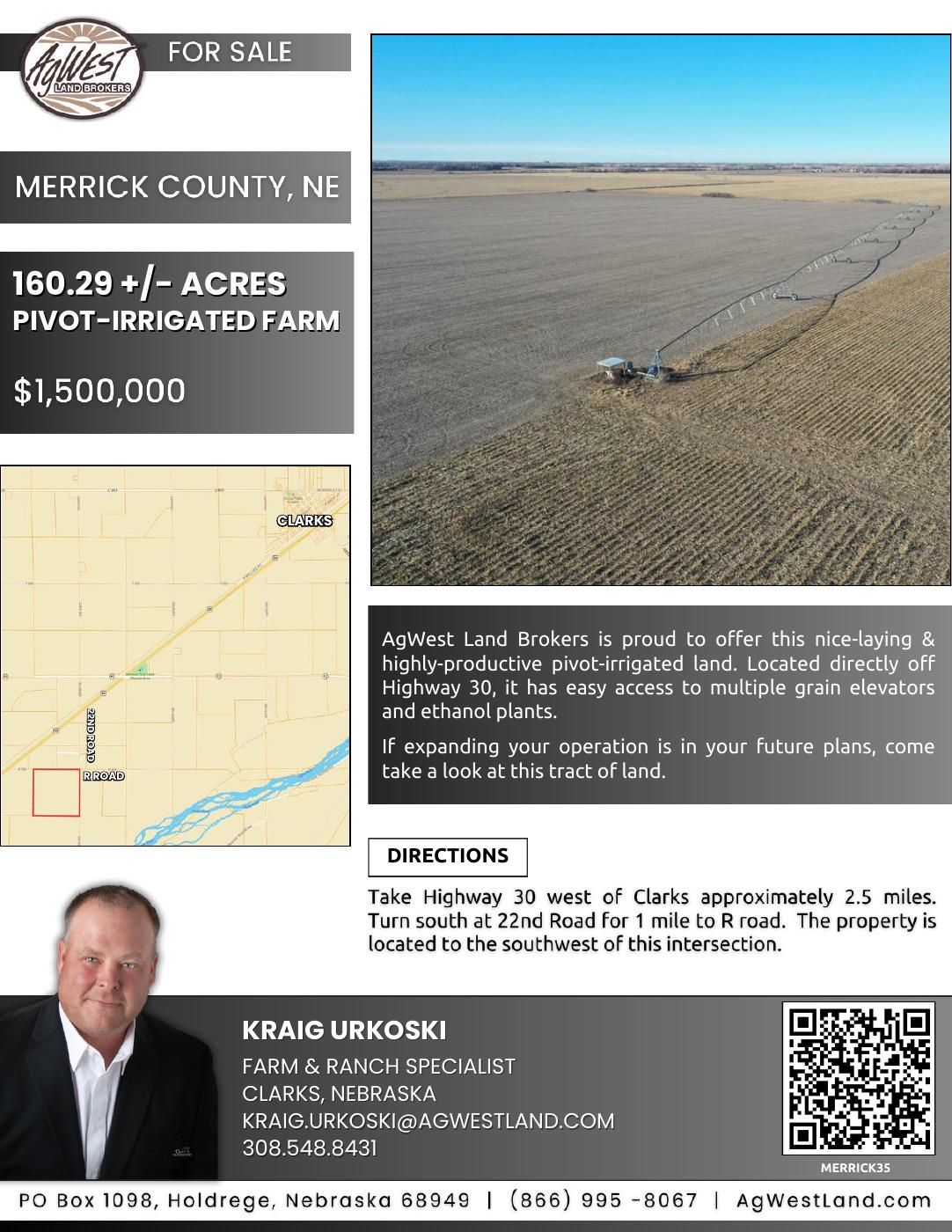 Merrick County Pivot-Irrigated Farm
