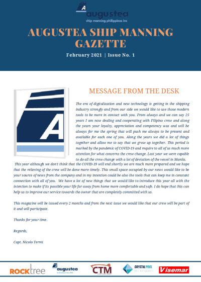 Augustea Gazette Issue No. 1