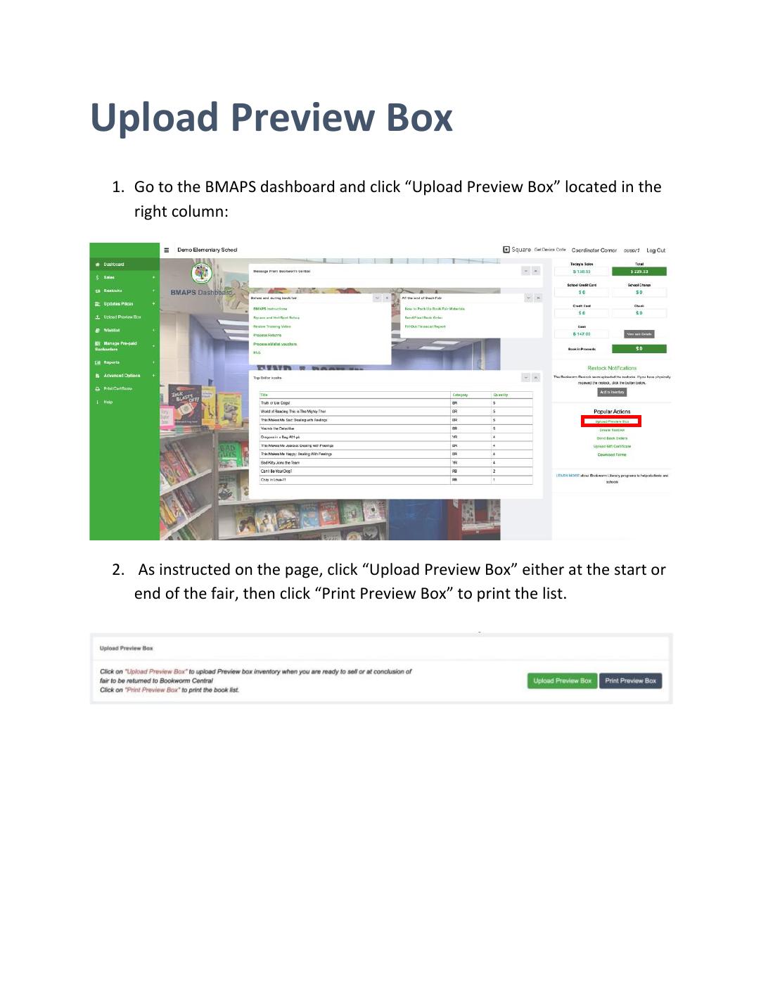 BMAPS-Upload Preview Box