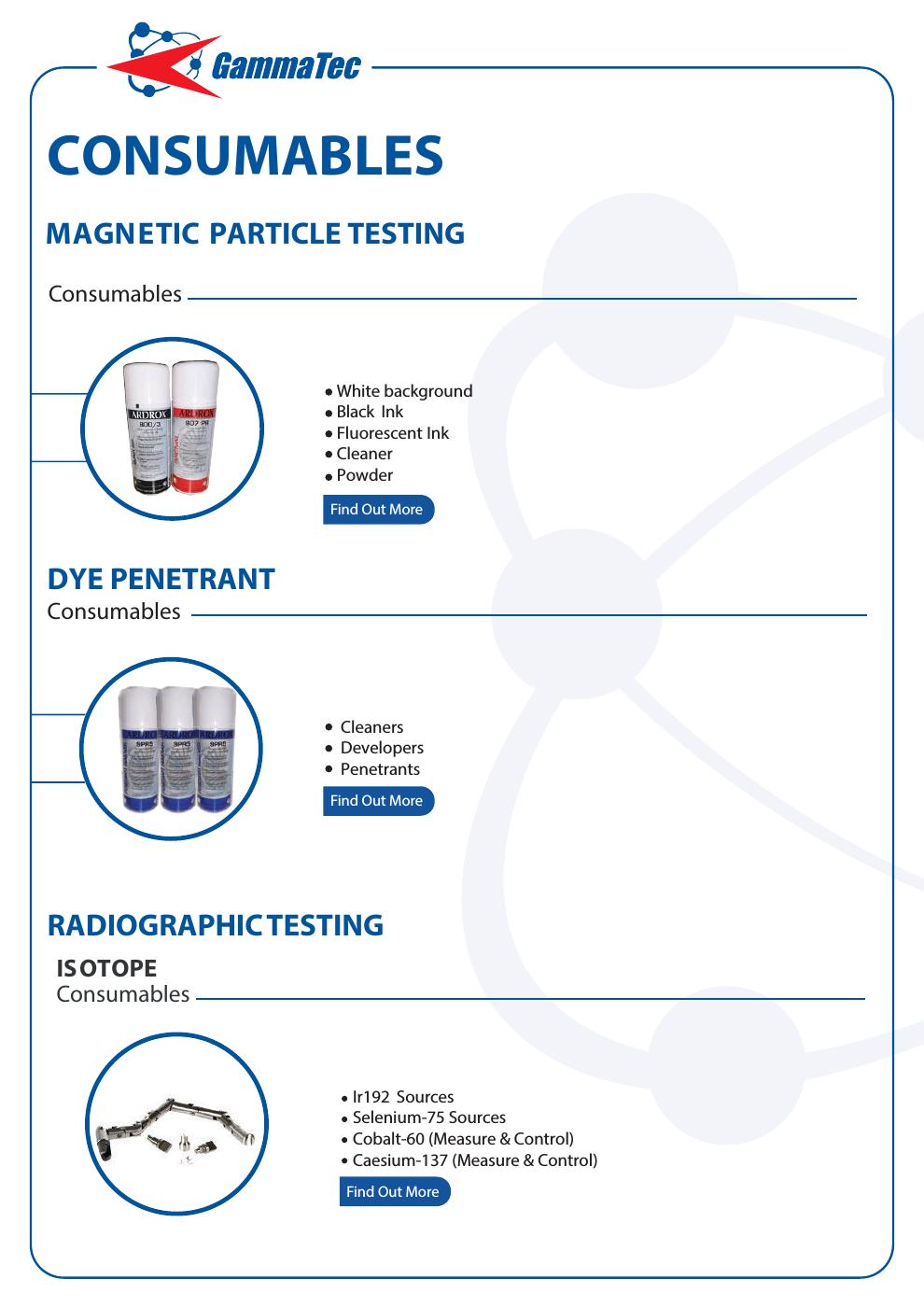 Gammatec Key Consumables Brochure