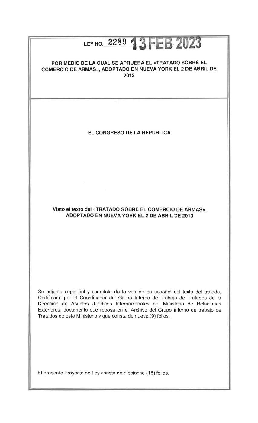 Ley 2289 del 13 de febrero 2023 | PDF to Flipbook