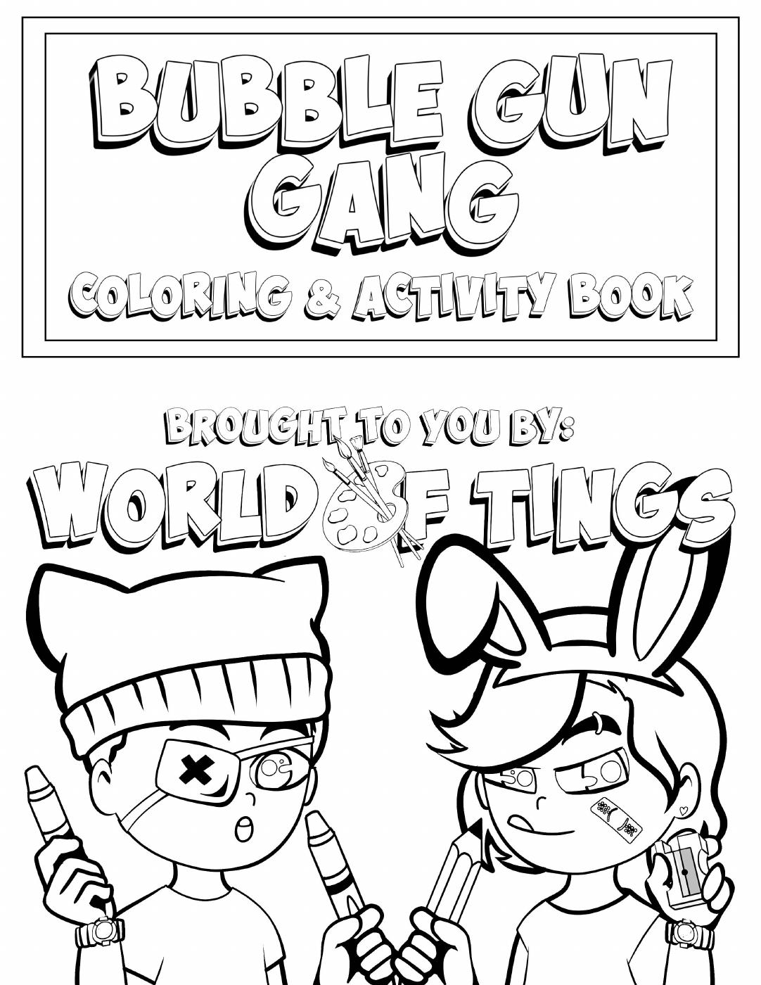 Bubble Gun Gang - Coloring & Activity Book - Sample