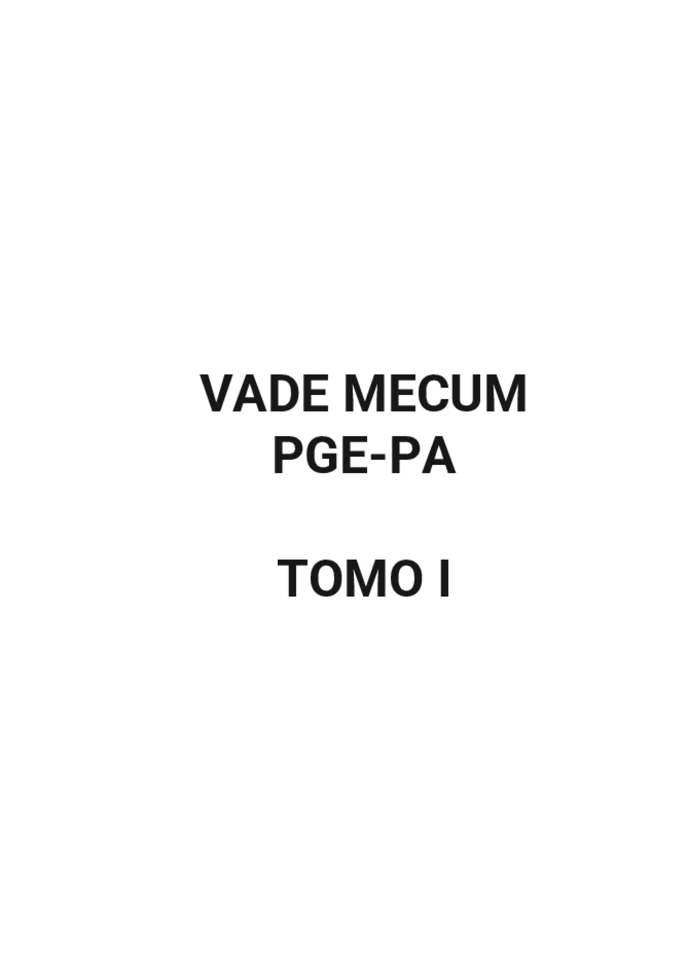 Vade Mecum PGE-PA - TOMO I | PDF to Flipbook