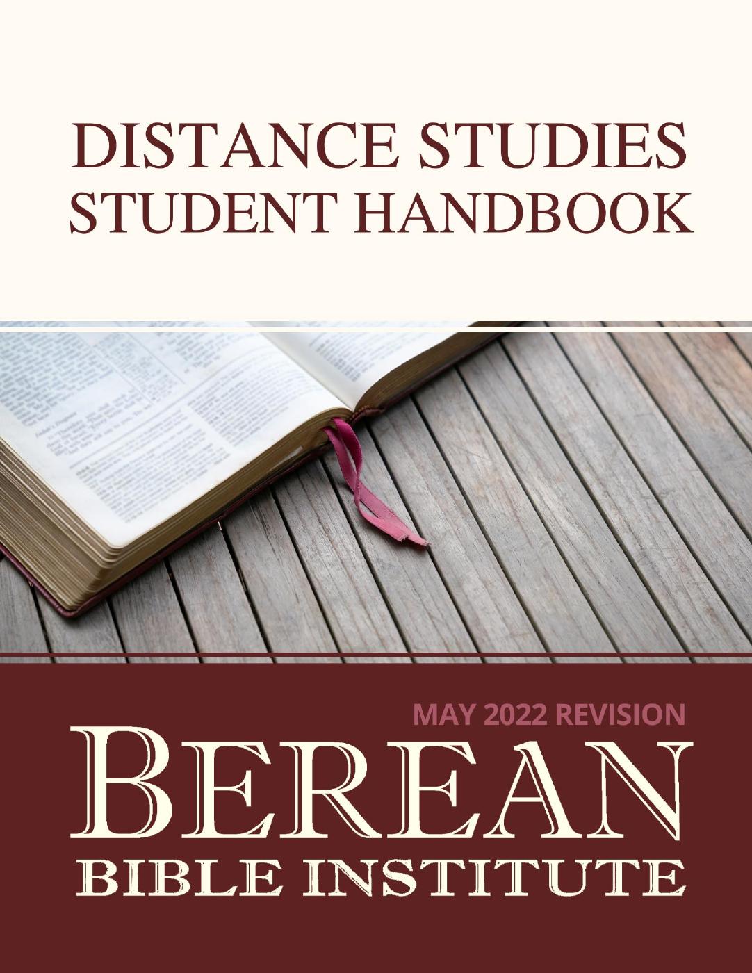 Distance Studies Student Handbook