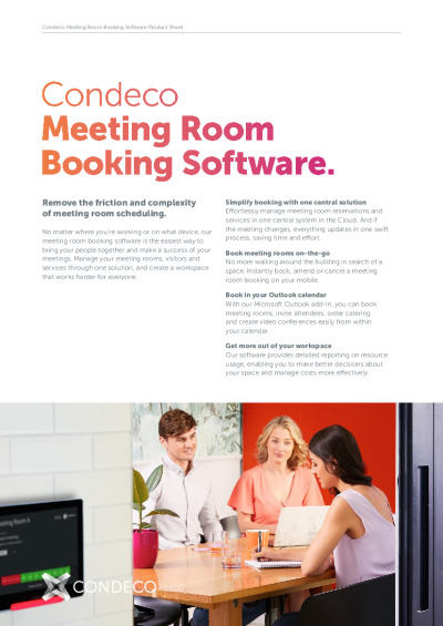 Condeco Meeting Room Booking Software datasheet - 2019