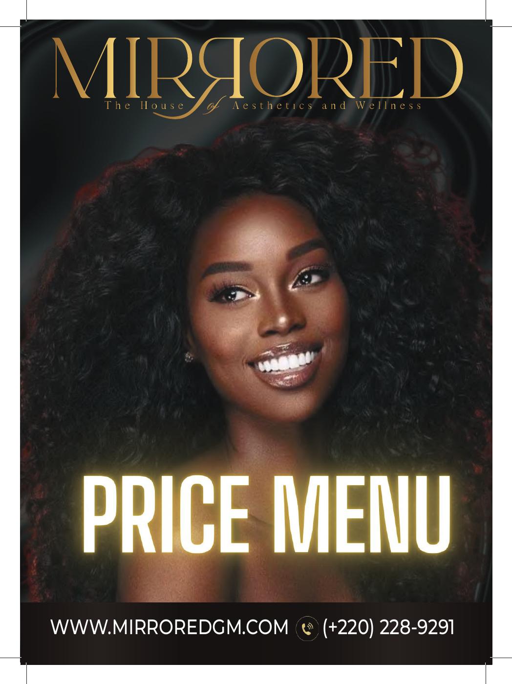 Mirrored Price Menu | PDF to Flipbook
