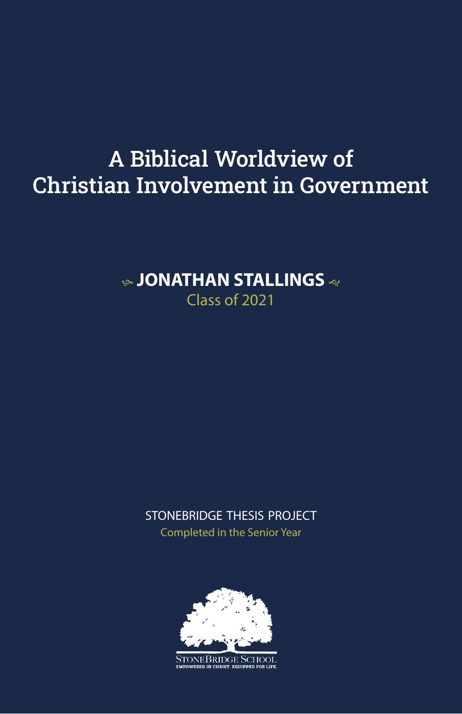 A Biblical Worldview of Christian Involvement in Government | PDF to ...