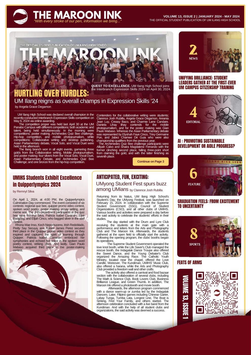 The Maroon Ink | Volume 13, Issue 2 | PDF to Flipbook