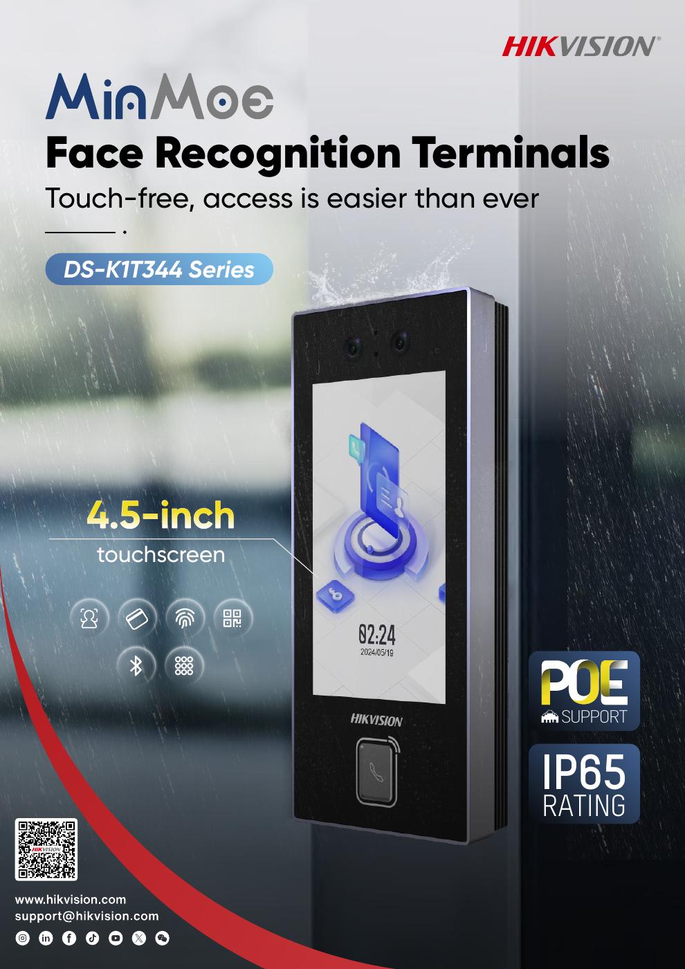 Flyer - DS-K1T344 Series MinMoe Face Recognition Terminals